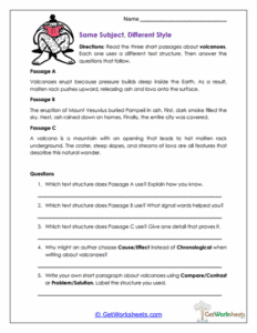Identifying Text Structures Worksheets - GetWorksheets.com