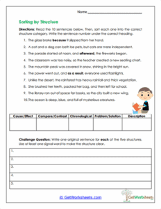 Identifying Text Structures Worksheets - GetWorksheets.com