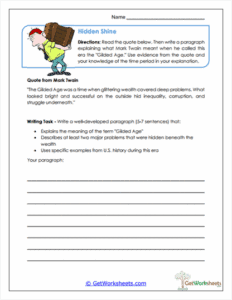 Industrialization and the Gilded Age Worksheets - GetWorksheets.com