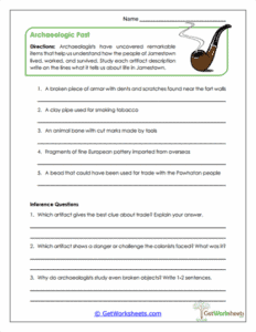 Jamestown Settlement Worksheets - GetWorksheets.com