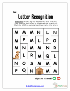 Letter Recognition Worksheets - GetWorksheets.com