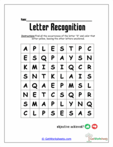 Letter Recognition Worksheets - GetWorksheets.com