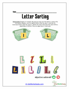 Letter Sorting Worksheets - GetWorksheets.com