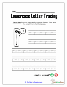 r Outline the Shape Worksheet - Lowercase Handwriting Practice