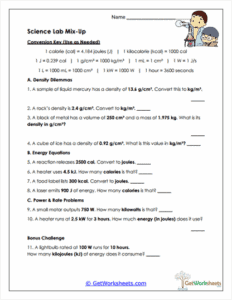 Scientific Measurement Conversions Worksheet - Physics & Unit Analysis