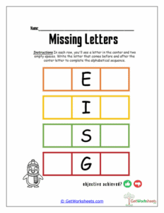 Colorful Alphabet Boxes Worksheet - Letter Sequencing Skills