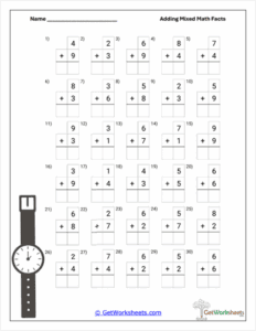 Mixed Addition Facts Worksheets - GetWorksheets.com