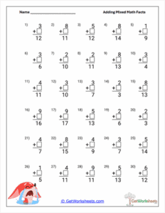 Mixed Addition Facts Worksheets - GetWorksheets.com