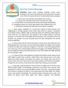 Multiple Choice Reading Passages Worksheets - GetWorksheets.com