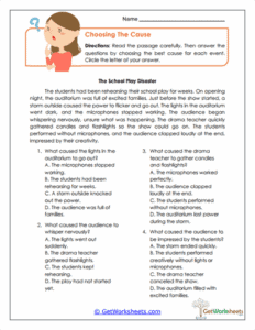 Multiple Choice Reading Passages Worksheets - GetWorksheets.com