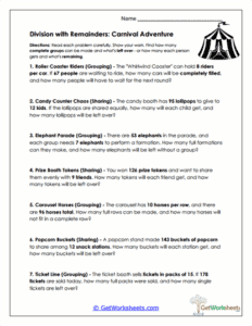 Free Division Worksheets with Remainders | Printable PDFs for Grades 3-5