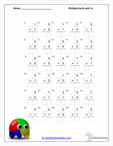 Multiply by 0s and 1s Worksheets - GetWorksheets.com