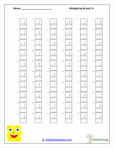 Multiply by 6s and 7s Worksheets - GetWorksheets.com