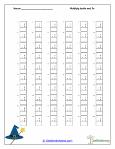Multiply by 6s and 7s Worksheets - GetWorksheets.com