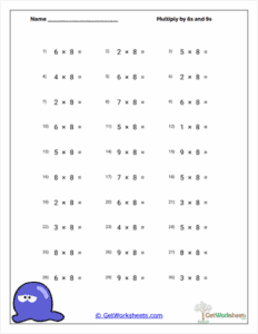 Multiply by 8s and 9s Worksheets - GetWorksheets.com