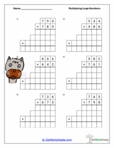Very Large Practice Worksheet - Advanced Multiplication