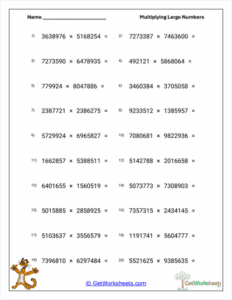 Multi-Digit Repeated Addition Worksheet - Structured Multiplication