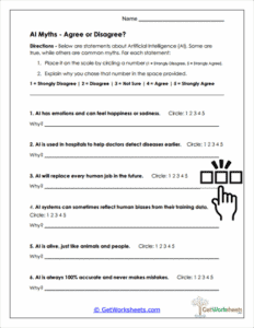 Myths About AI Worksheets - GetWorksheets.com