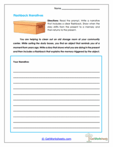 Flashback Story Prompt Worksheet - Time Shifts & Narrative Craft