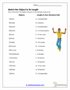 Non-Standard Units of Measure Worksheets - GetWorksheets.com