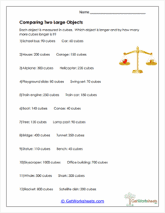 Non-Standard Units of Measure Worksheets - GetWorksheets.com