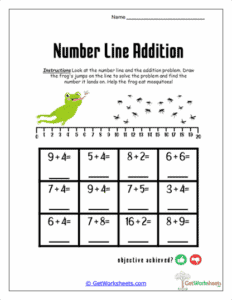 Number Line Addition Worksheets - GetWorksheets.com