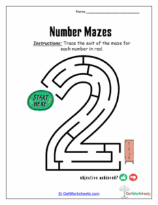Number Mazes Worksheets - GetWorksheets.com