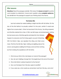 Open-Ended Questions Reading Passages Worksheets - GetWorksheets.com