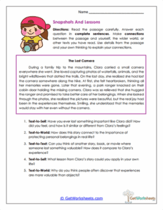Open-Ended Questions Reading Passages Worksheets - GetWorksheets.com