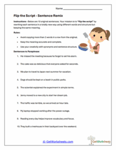 Paraphrasing Worksheets - GetWorksheets.com