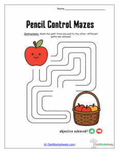 Apple to Basket Route Builder Worksheet - Developing Organized Path ...