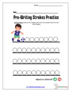 Pre-Writing Strokes Practice Worksheets - GetWorksheets.com