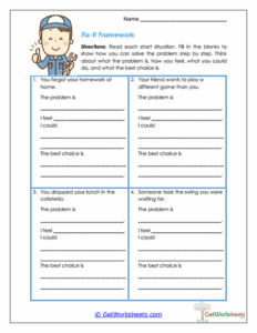 Problem Solving in Social Situations Worksheets - GetWorksheets.com