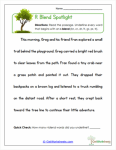 R-Blends Worksheets | Phonics Collection