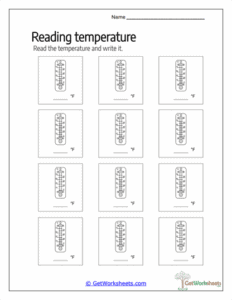 Reading Thermometers and Temperature Worksheets - GetWorksheets.com