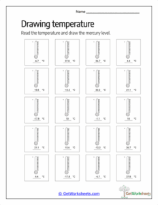 Reading Thermometers and Temperature Worksheets - GetWorksheets.com