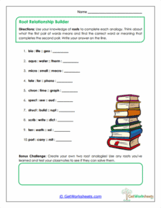 Root Words Worksheets - GetWorksheets.com