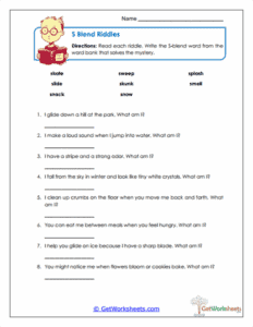 S Blends Worksheets | Phonics Collection - GetWorksheets.com