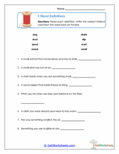 S Blends Worksheets | Phonics Collection - GetWorksheets.com