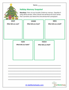 Sensory Details (Five Senses) Worksheets - GetWorksheets.com