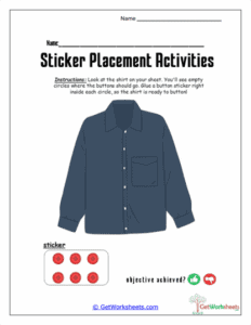 Sticker Placement Activities Worksheets - GetWorksheets.com