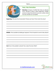 Story Structure (Beginning, Middle, End) Worksheets