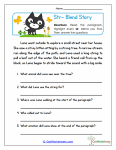 Str- Blends Worksheets | Phonics Collection - GetWorksheets.com
