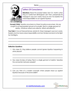 Civil Rights Movement Worksheets - GetWorksheets.com