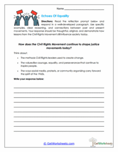 Civil Rights Movement Worksheets - GetWorksheets.com