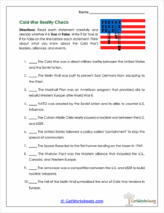 The Cold War Worksheets - GetWorksheets.com