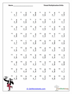 Timed Multiplication Drills Worksheets - GetWorksheets.com