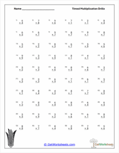 Multi-Family Fact Practice Worksheet - Building Multiplication Fluency ...