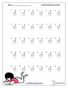 Timed Boxed Drill - Focused Multiplication Fluency Practice
