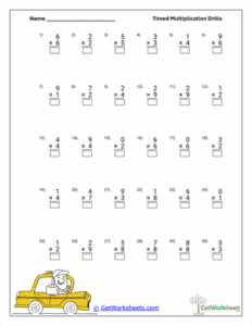 Boxed Facts Drill - Multiplication Fluency Practice